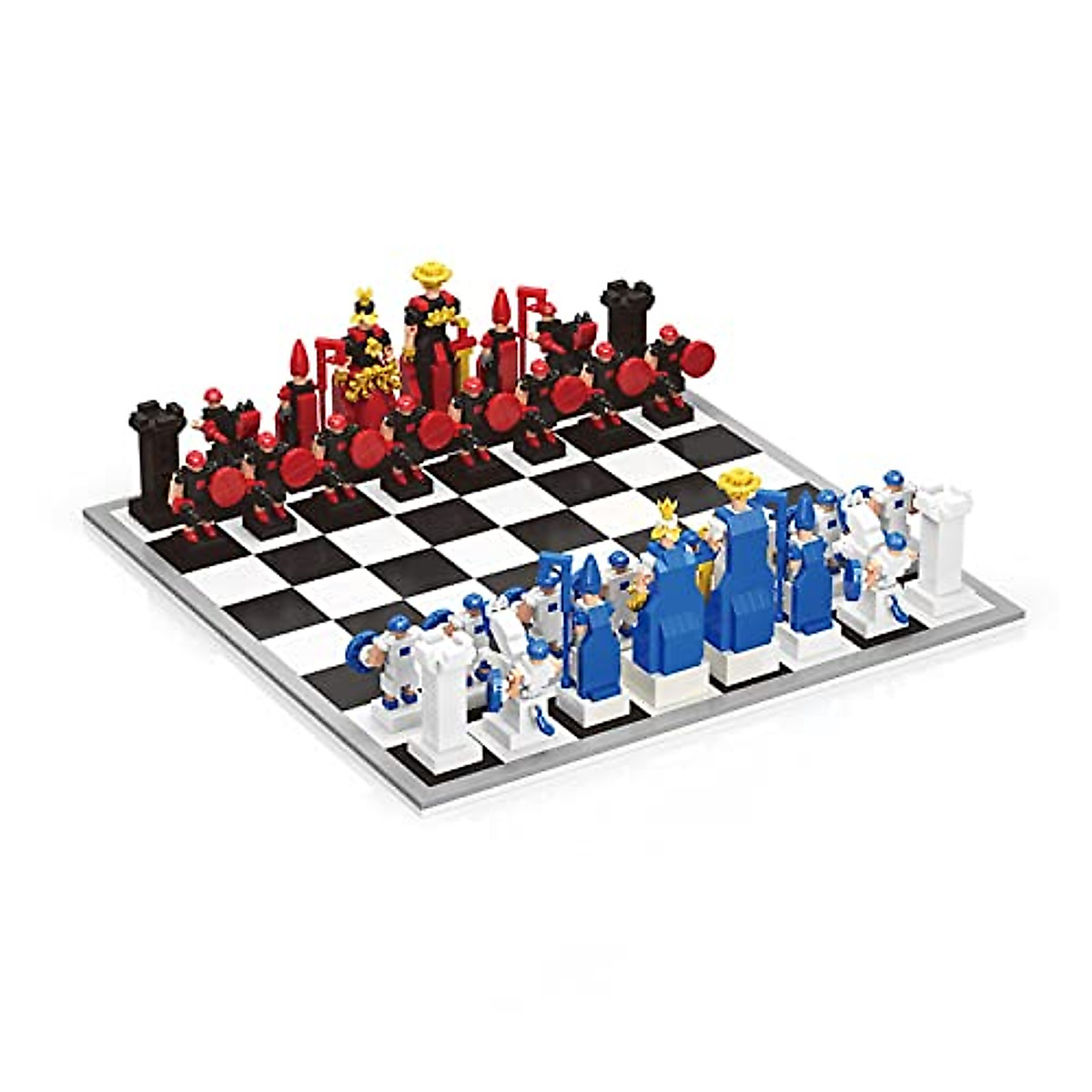 Koowants Cool Royal Chess Building Kit Themed Chess Sets for Loved One,Building Block Chess with Cute Royal Minifigures as a Great Chess Gift Ideas,Collection Chess Building Sets for Home Decor