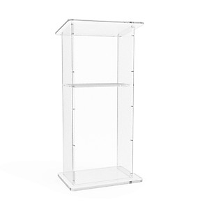 FixtureDisplays® Clear Acrylic Lucite Podium Pulpit Lectern 45" Tall 1803-2