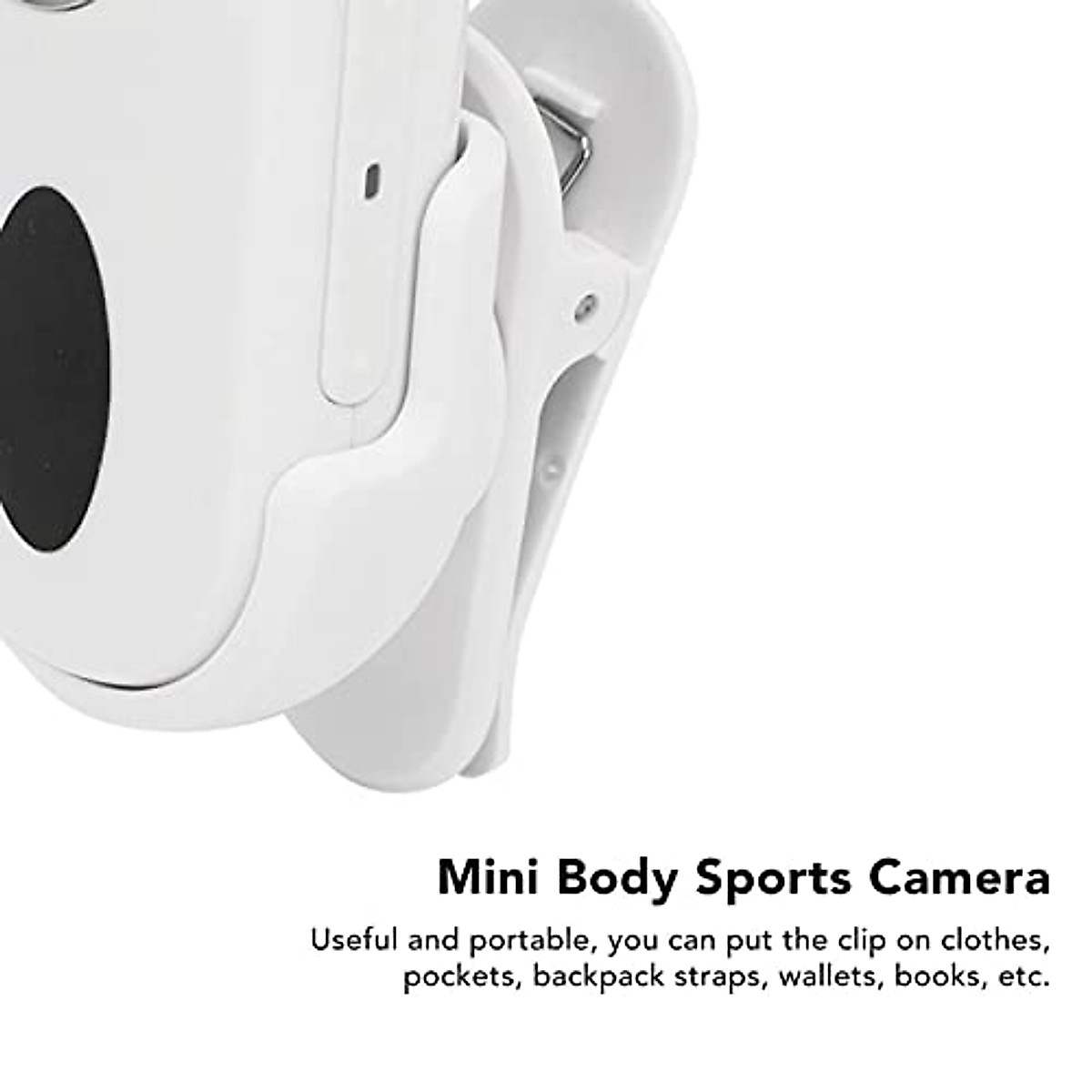 Motion Camera, Outdoor Camera DC5V 1080P HD Image 0.96in Screen Loop Image Recording with Silicone Cover for Home for Mountaineering (White)