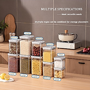 AYYOYYOY Multi-Size Airtight Containers - BPA-Free, Stackable Storage for Optimal Fresh Pantry & Fridge Organization - 3 Piece Set