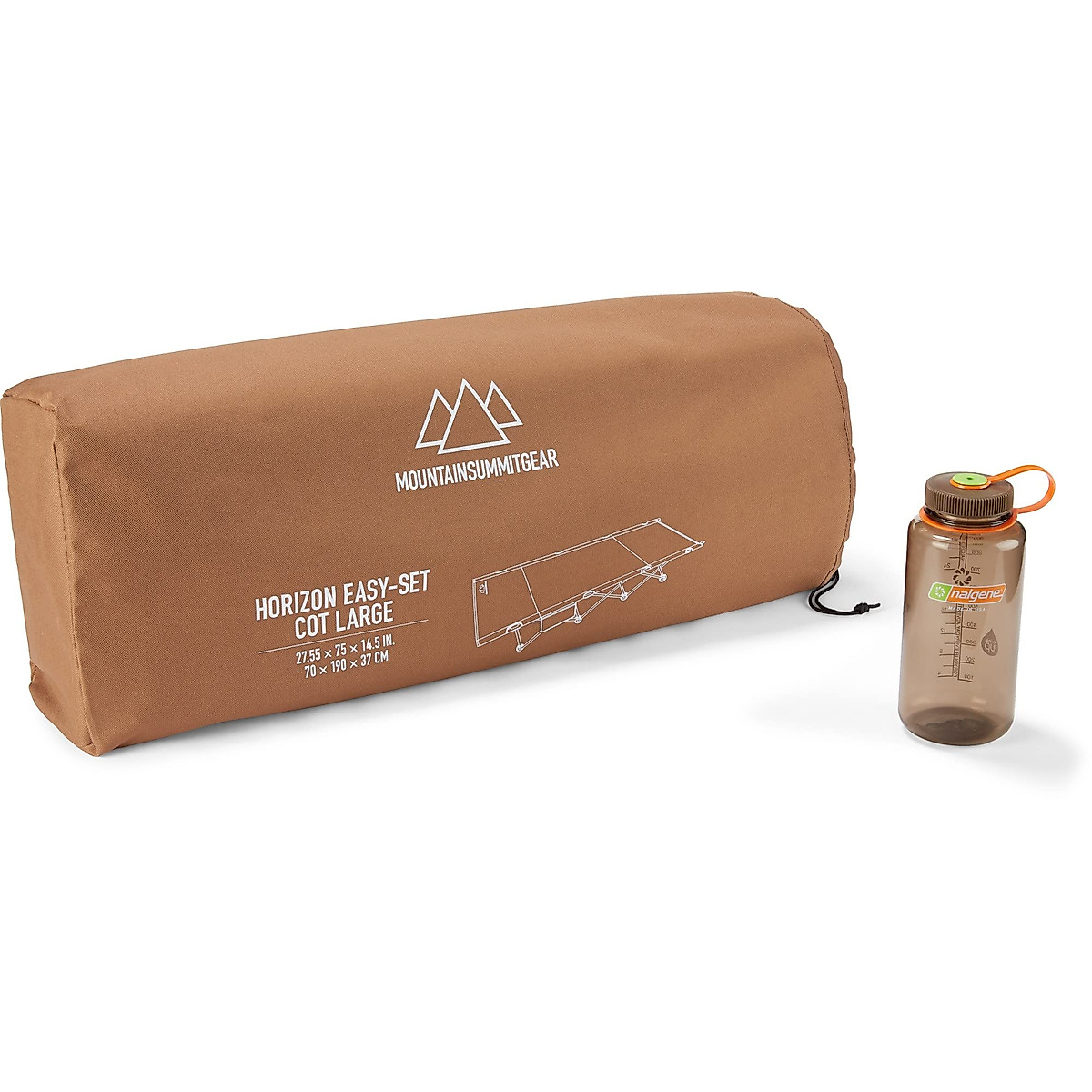 MOUNTAIN SUMMIT GEAR Horizon Cot, Foldable Camping Cot for Children & Adults, Durable Sleeping Pad with Steel Frame That Holds 300 lbs, Folding Bed includes Side Storage (by Caddis Sports Inc.)