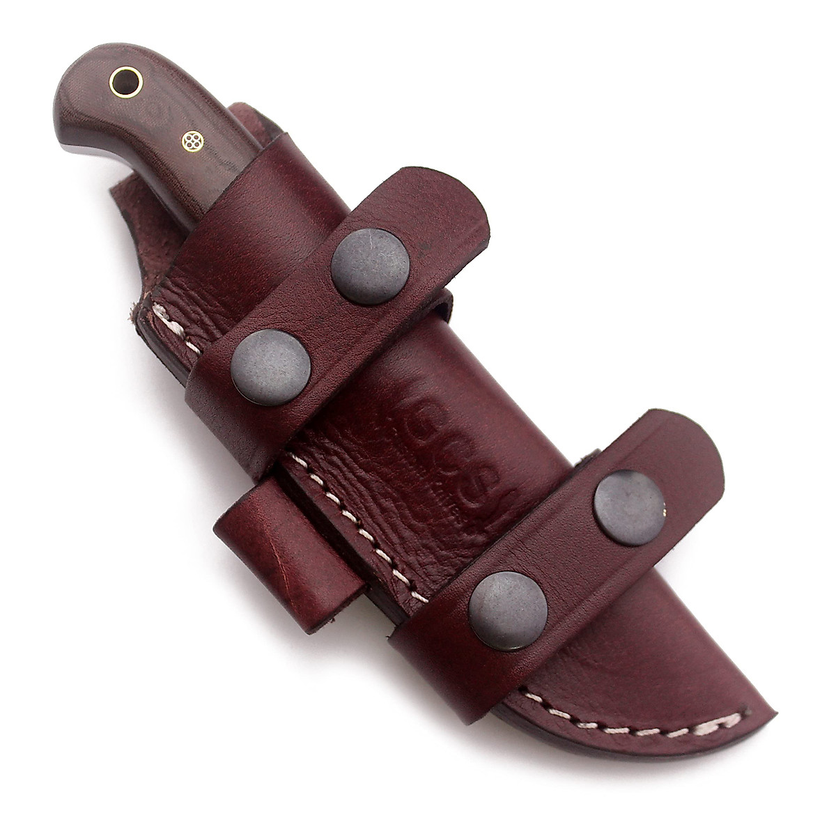 GCS Handmade Micarta Handle D2 Tool Steel Tactical Hunting Knife with leather sheath Full tang blade designed for Hunting & EDC GCS 317