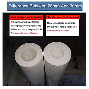1/5 Micron Whole House Water Filter Cartridge, Sediment Water Filter Replacement Cartridge PP Cotton Filter for Reverse Osmosis Water Filter System Under Sink Well Water,40inch/5 micron,1pcs