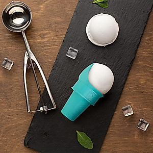 Plastic Ice Cream Cone Holder Ice Cream Snow Cone Rack, 2024 New Ice Cream Cone, Plastic Ice Cream Snow Cone Rack, Food Grade Ice Cream Plastic Cup Spoon For Birthday Party, Gifts For Kids (4 Set)