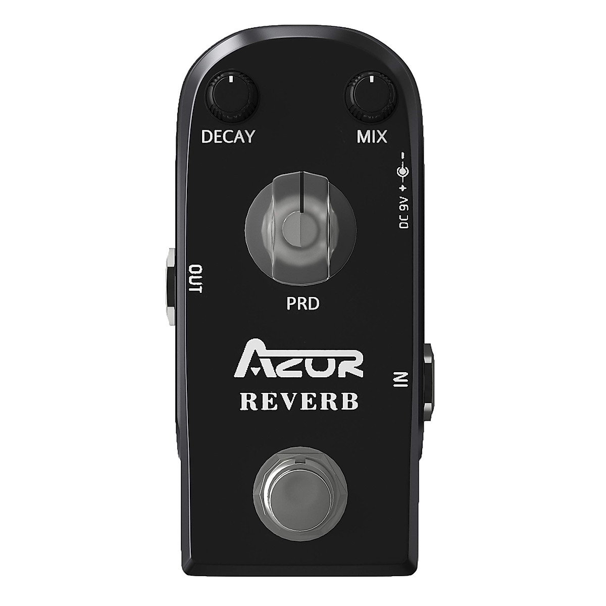 AZOR Pedal Power Adapter with Digital Reverb Guitar Effect Pedal Plate Reverb Hall and Church,Space Guitar Effect with True Bypass Aluminum Alloy