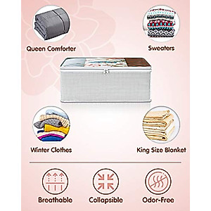 Cozy Casa Large Capacity Comforter Storage Bags for Comforters and Blankets-- Clothes Organizer for Closet