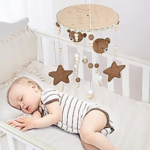 Baby Mobile for Crib - Bear Baby Crib Mobile - Boho Crib Mobile - Crib Mobile for Boys, Girls - Baby Mobile for Bassinet, Pack n Play
