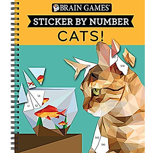 Brain Games - Sticker by Number: Cats! (28 Images to Sticker)