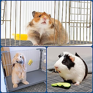 FAWAIKTU 2 Pack Guinea Pig Cage Liners, 47" X 24" Guinea Pig Bedding Reusable Rabbit Bedding, Absorbent Pet Cage Liners for Small Animals Cages Hamster Rat Rabbit Guinea Pig (Grey)