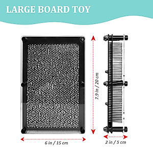 MICKYU Large Metal 3D Pin Art Board Games Toys, Autism Sensory Toys for Kids 8-12, Gifts for Autistic Children