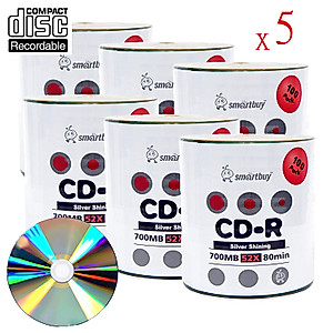 Smartbuy 3000-disc 700mb/80min 52x CD-R Shiny Silver Top Blank Recordable Media Disc