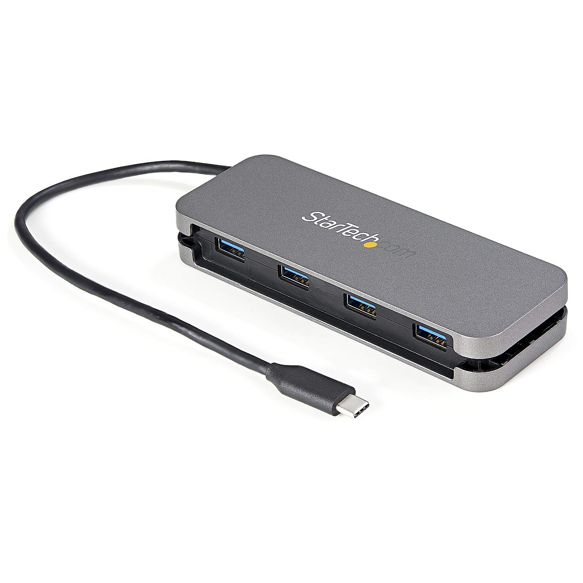 StarTech.com 4 Port USB C Hub - 4X USB-A - 5Gbps USB 3.0 Type-C Hub (USB 3.2/3.1 Gen 1) - Bus Powered Portable USB-C to USB-A Adapter Laptop Hub - 11.2" (28.5cm) Cable w/Cable Management (HB30CM4AB)