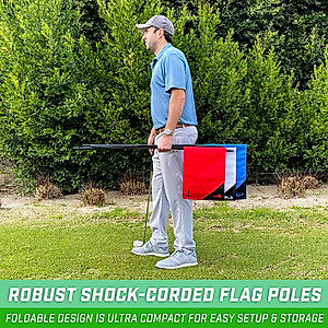 GoSports Golf Flags 3 Pack Great for Practice and Backyard Family Golf Games