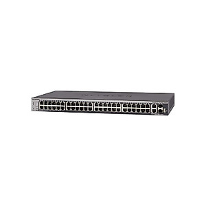 NETGEAR GS752TX-100NES 52-Port Smart Managed Pro Stackable Switch, 48GbE, 2 SFP+, 2 10GBASE-T, ProSAFE Lifetime Protection (GS752TX)