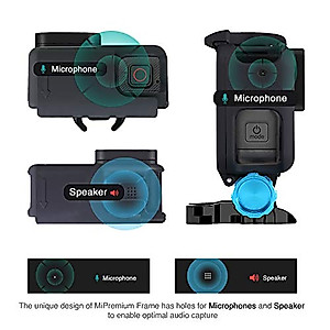 MiPremium Frame Mount Housing Case for GoPro Hero 7 6 & 5 Black Silver & White. Cover Shell Cage Accessories Kit with Aluminium Screw & Quick Release Buckle Socket Accessory for Hero7 Hero6 Hero5