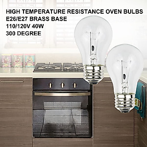 4 Pack A15 40W 120V Oven Bulbs with E26 Standard Medium Base, A15 Appliance Light Bulb for Refrigerators, Ovens and 16.3 Inches Lava Lamp
