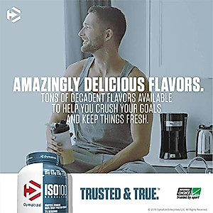 Dymatize ISO 100 Whey Protein Powder with 25g of Hydrolyzed 100% Whey Isolate, Gluten Free, Fast Digesting, 1.6 Pound, Chocolate Peanut Butter, 25.6 Ounce (Pack of 1)