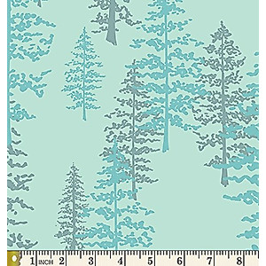 Teal and Gray Woodland Deer Fabric Bundle | Boys Quilt Fabrics | Hunting Fabrics | Buck Head Fabrics for Quilting | Deer Fat Quarters | Art Gallery Fabrics (Fat Quarters)