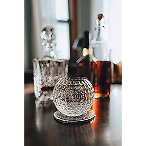 Golf Whiskey Glasses - Set of 2 - Unique, Handmade, Durable, and Fun Golf Drinking Accessories 10 Ounces Each and Handmade with Robust Packaging; A great Present for Men and Women Golfers