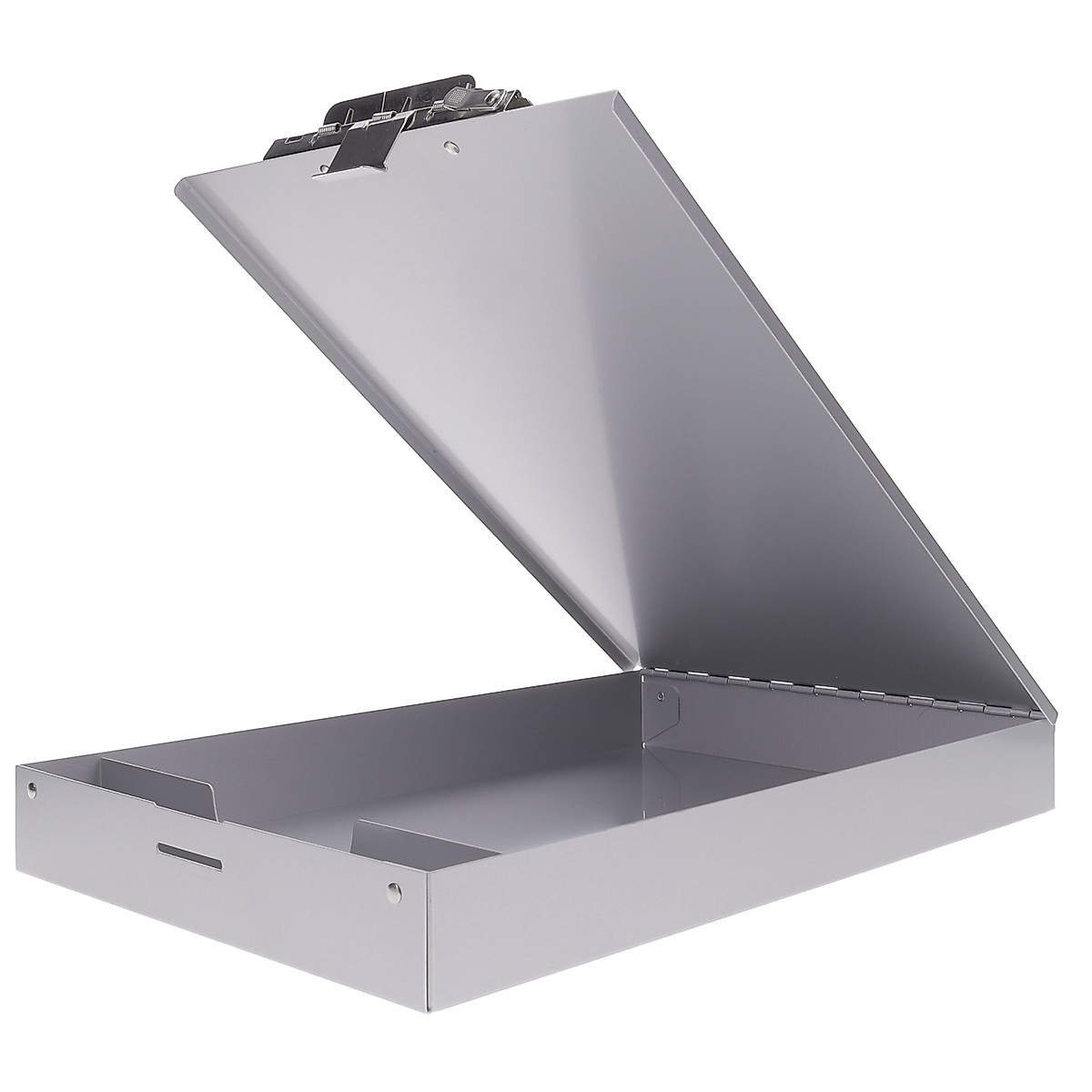 Saunders Recycled Aluminum Redi-Rite Storage Clipboard with Self-Locking Latch – Lightweight, Weather-Resistant Lacquer Finish Stationery Box. Office Products, Silver, Letter