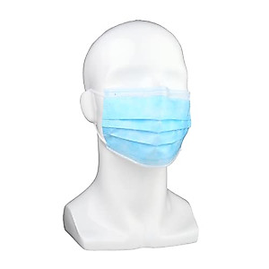 American Hospital Supply (AHS) Earloop Masks Disposable | Adult Face Covering | 3 Ply Disposable Face Mask (Box of 50)