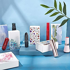 NBEADS 50 Pcs Fold Paperboard Gift Boxes, White Blank Rectangle Cardboard Gift Storage Boxes for DIY Bridal Birthday Party Christmas, 1.38"x2.05"x3.74"