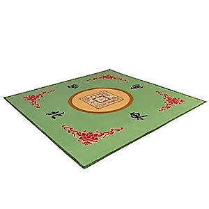THY COLLECTIBLES Universal Mahjong/Paigow/Card/Game Table Cover - Green Mat 31.5" x 31.5" (80cm x 80cm)