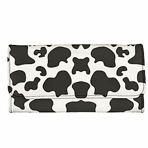 GOSTONG Cartoon Floral Chicken Print Leather Tri-Fold Wallets for Women Ladies Purse Clutch Card Organizer