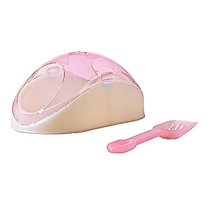 Gralara Transparent Hamster Sand Bath Container Cages High Capacity Litter Room Small Animal Bath Box for Gerbil, Squirrel, Chinchilla, Hedgehog, Pink