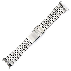 Seiko 22mm Jubilee Watch Band - Stainless Steel- for Models Diver SKX007, SKX009, SKX171, SKX173, SKX175 Cal.7S26