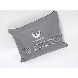 February Snow Deluxe Home Decorative Curly Fur Soft Plush 100% Real Genuine Mongolian (Tibetan) Lamb Wool Rug/Carpet/ (Grey)