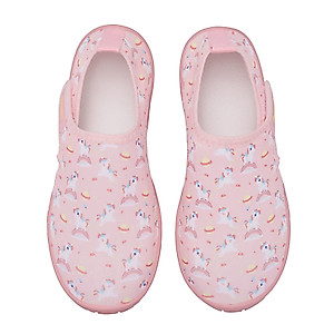 Racqua Girls Water Shoes Kids Quick Dry Barefoot Beach Swim Shoes Lightweight Boating Sport Pool Surfing Walking Aqua Shoes Little Kid Unicorn 2