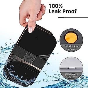 Abstract Curves Adult Lunch Box, Bento Box, With Cutlery Set Of 3, 2 Compartments, Rectangular, Lunch Box For Adults