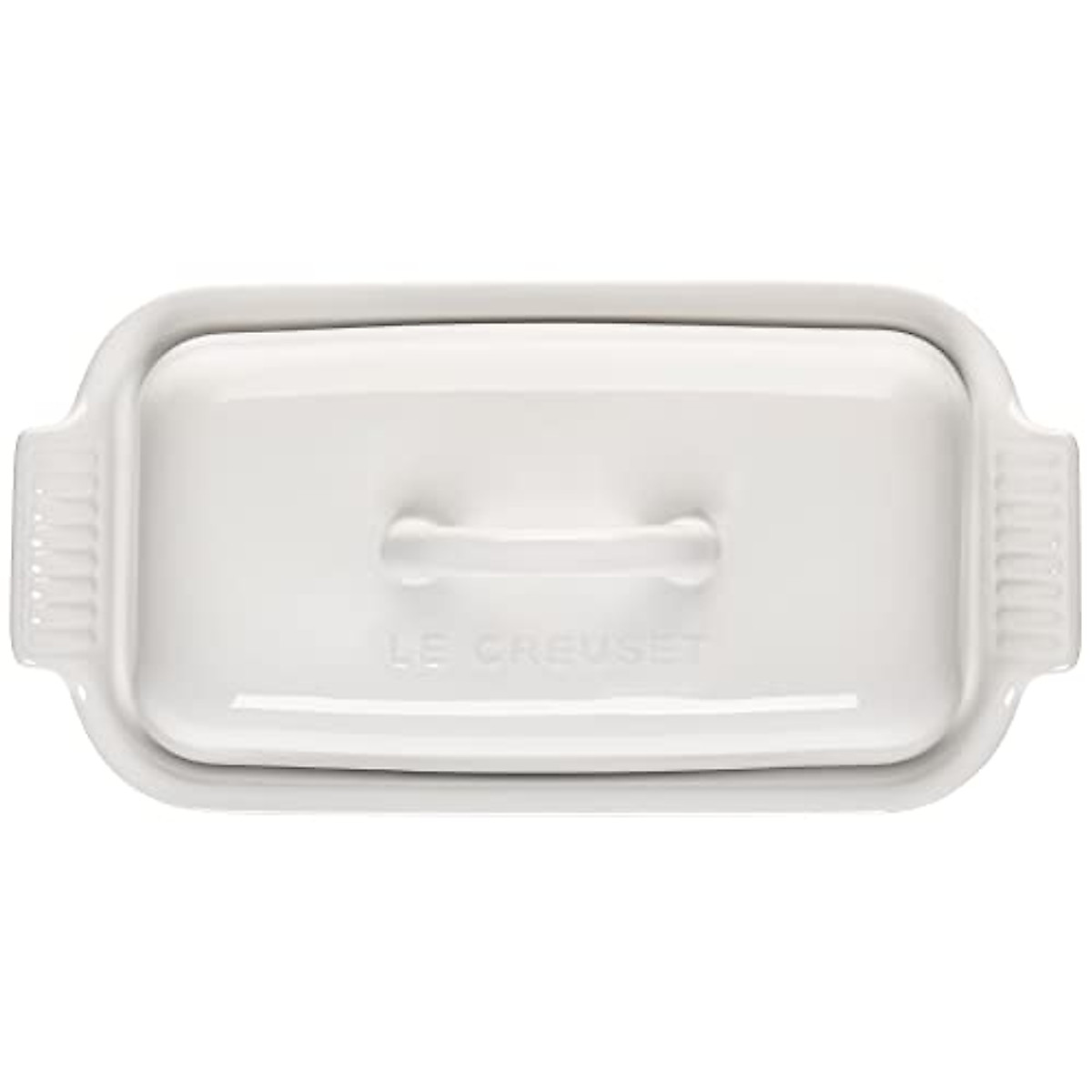 Le Creuset Stoneware Heritage Butter Dish, White
