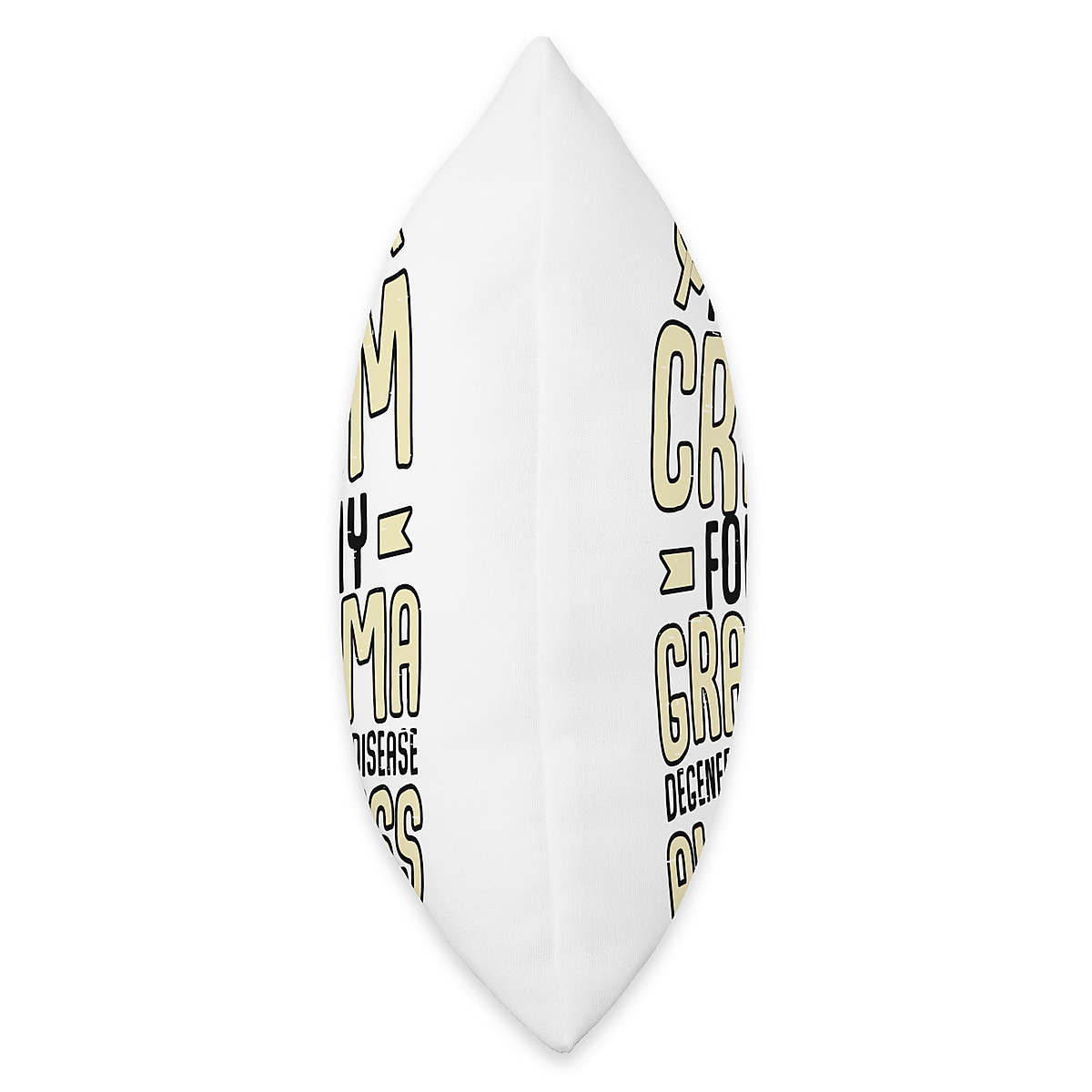 DDD Fighter Survivor Cream Ribbon I Wear Cream for My Grandma Degenerative Disc Disease Ninja Throw Pillow, 16x16, Multicolor