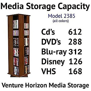 Venture Horizon Revolving Media Tower 600 Oak