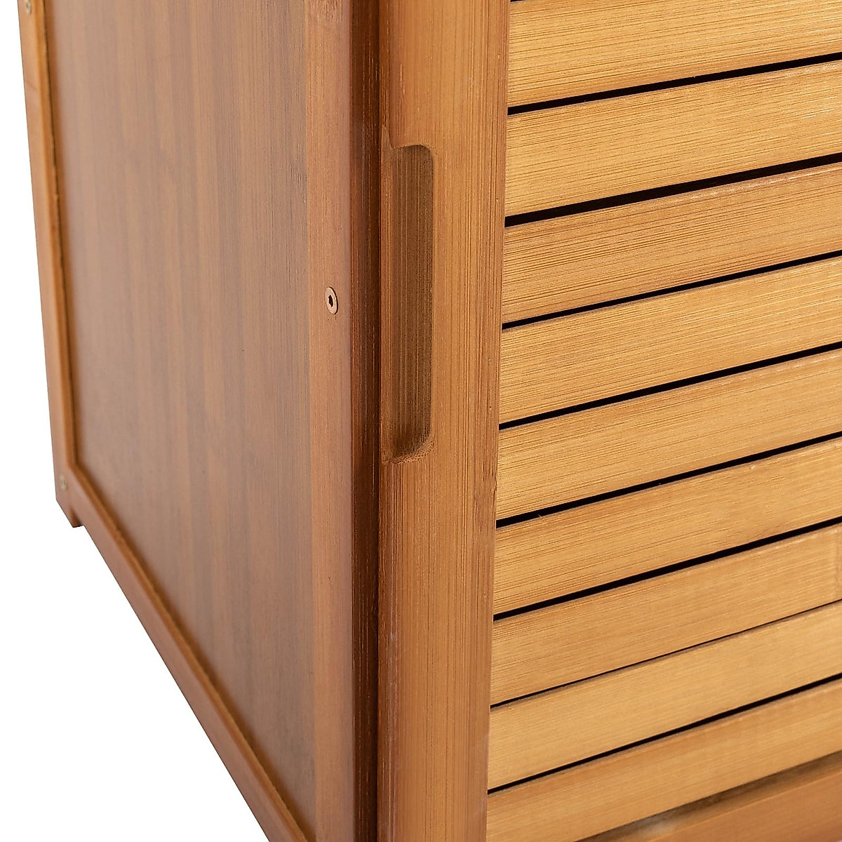 SHOUMANUAL Bamboo Rotating Bookshelf, 6-Tier Bookcase with Storage Cabinet & Doors, 360° Revolving Narrow Storage Display Rack Standing Shelves for Living Room Study Room Office (Teal)