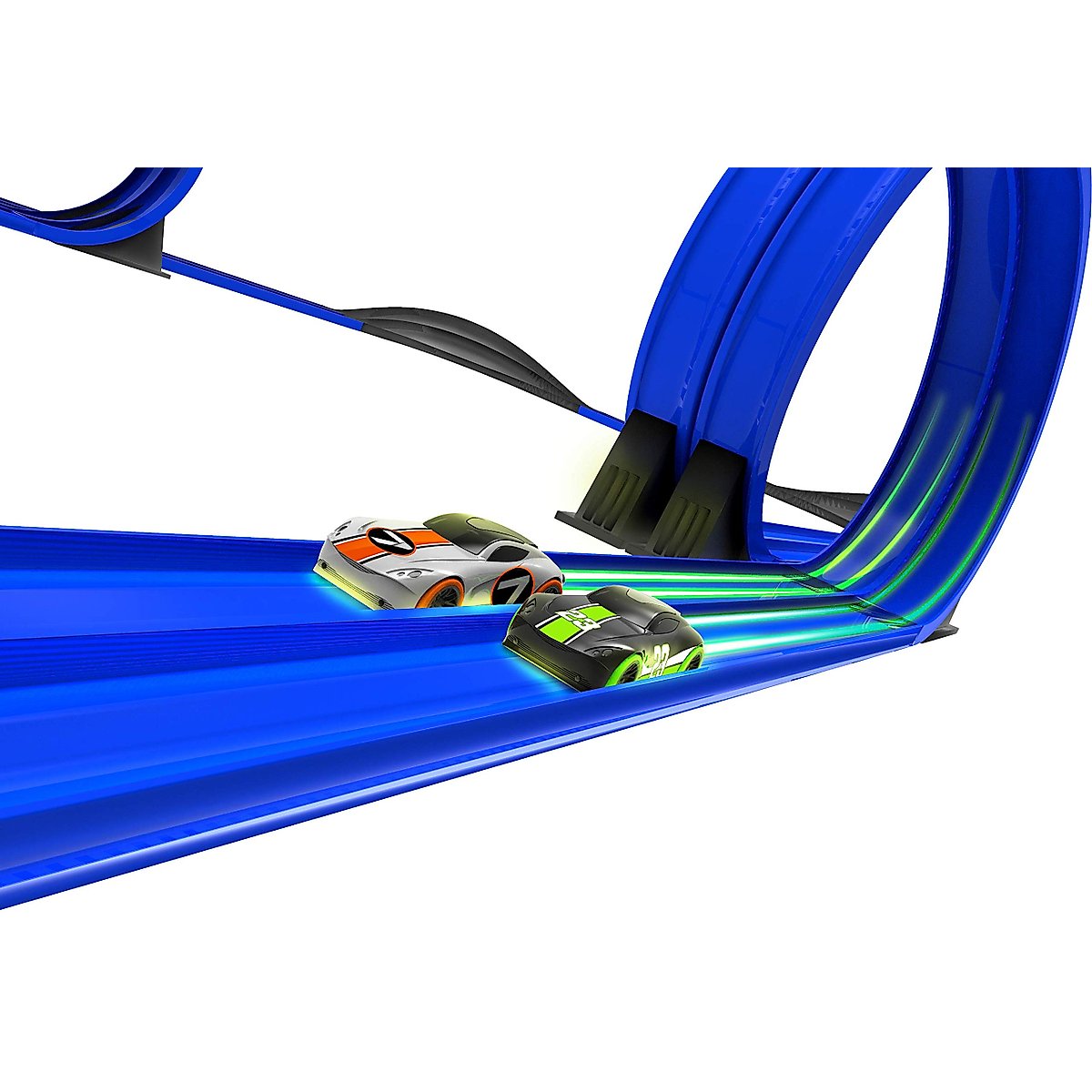 Tracer Racers 2.4 GHz Radio Control Remote Slot-less, Cordless Racing Super Loop Speedway Track Set with Two Cars