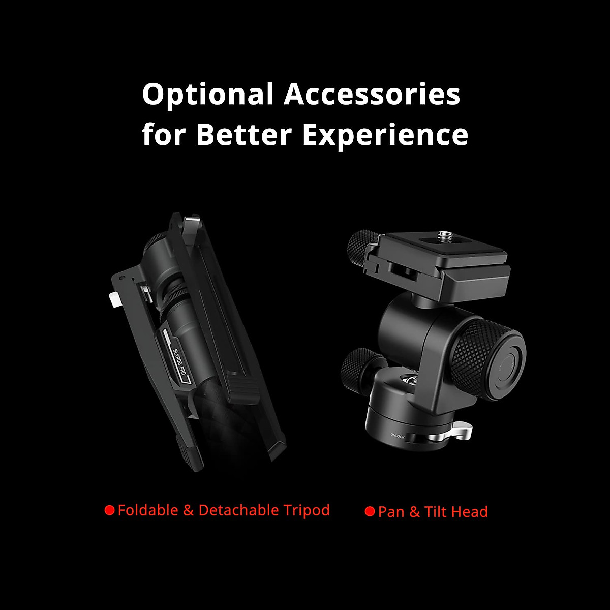 MOZA Slypod Pro Monopod Motorized Motion Camera Slider Accurate Position & Speed Control Extend Out 520mm Maximum Speed 40mm/s with Pan and Tilt Head & Tripod