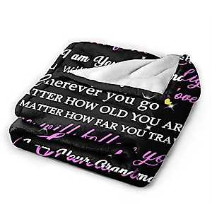 to My Granddaughter Blanket from Grandmom Throw Blankets Throws for Christmas Birthday Gifts 50X60 Inch