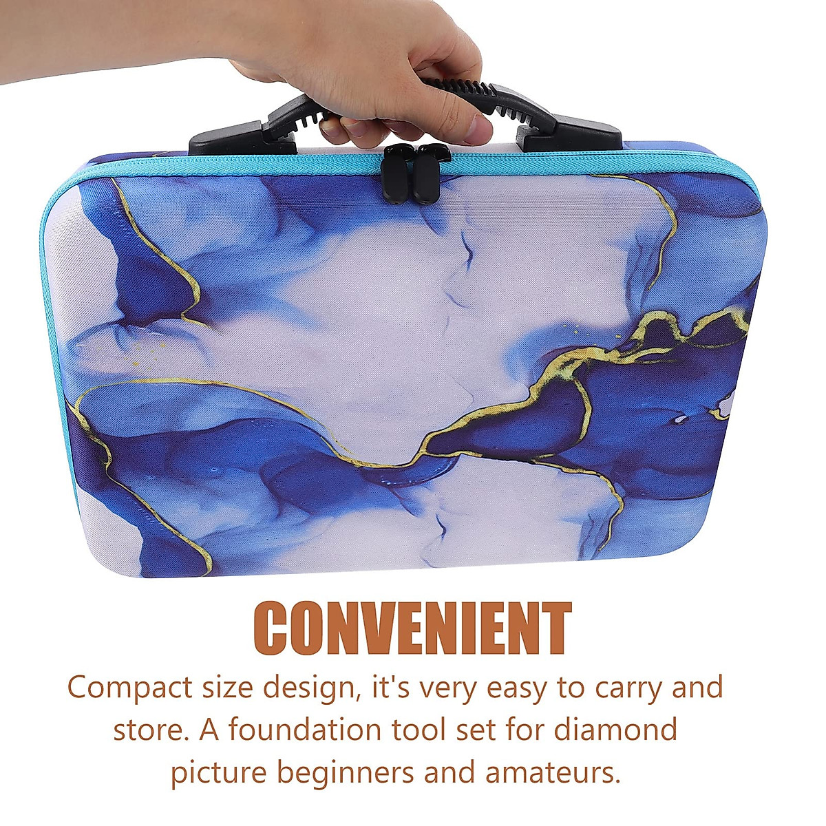 ULTNICE Portable Jewelry Organizer DIY Diamond Storage Box 80 Slot 5D Tools Box for Embroidery Craft Jewelry Beads Rhinestones Organizer Jewelry Organizer Clear