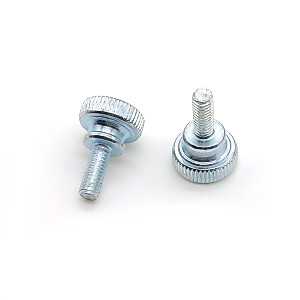 50 Pieces Flat Knurled Head Fully Threaded Thumb Screws Bolts Fastener, Thumbscrew Threaded Knurled Grip Knobs Thumb Screw (M4x10)