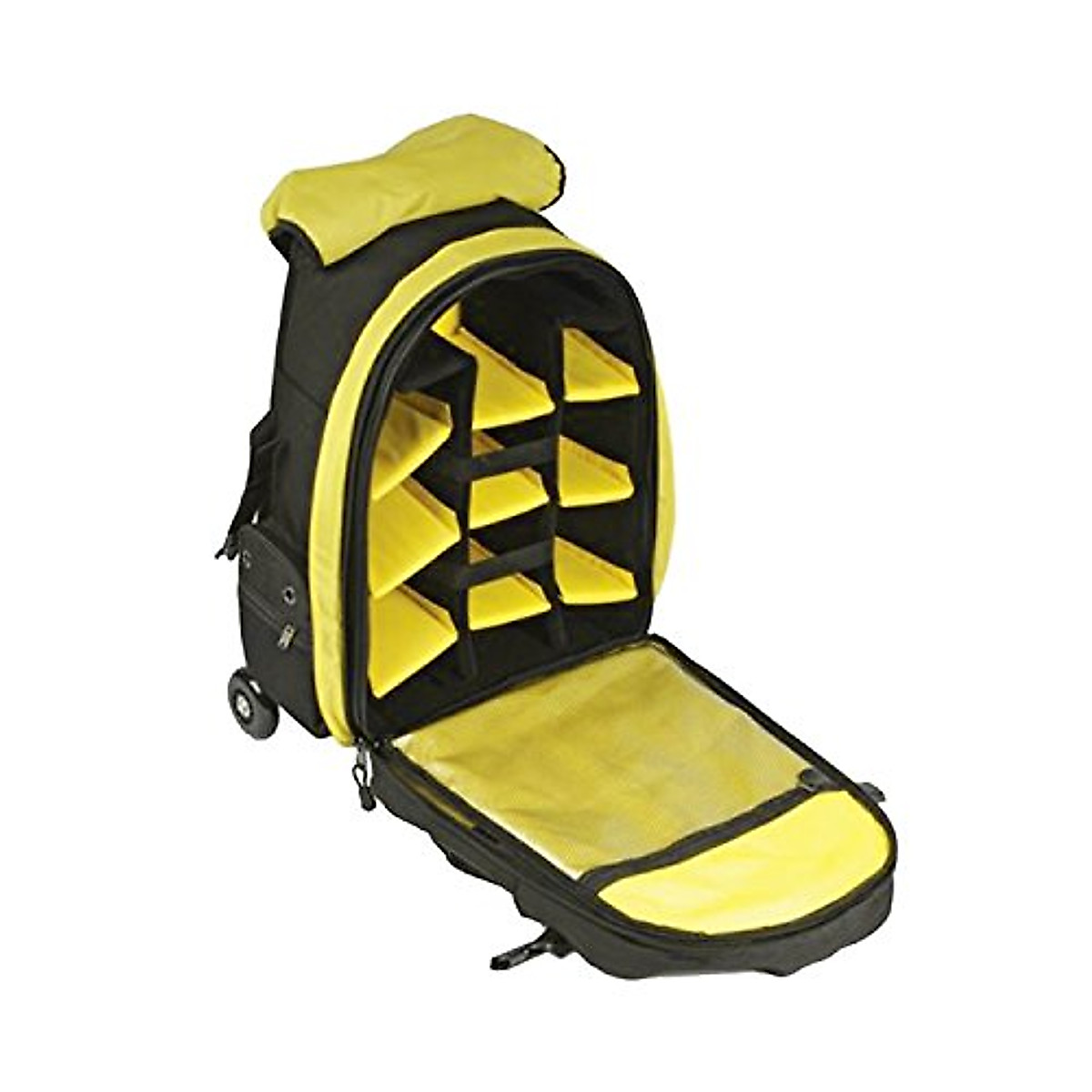 Ape Case, ACPRO4000, Backpack with wheels, Laptop compartment, Padded, Rain cover included, Adjustable straps, Camera backpack, Black (ACPRO4000),Large With Rollers