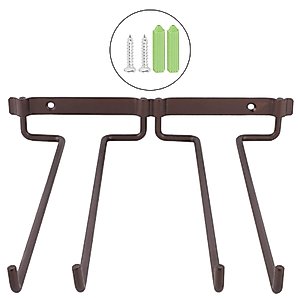 SUCIE Wine Glass Rack, Metal Glasses Storage Hanger Wine Glass Hanging Rack for Home for Kitchen for Hotel for Bar