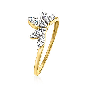 Canaria 0.25 ct. t.w. Diamond Tiara Ring in 10kt Yellow Gold. Size 9