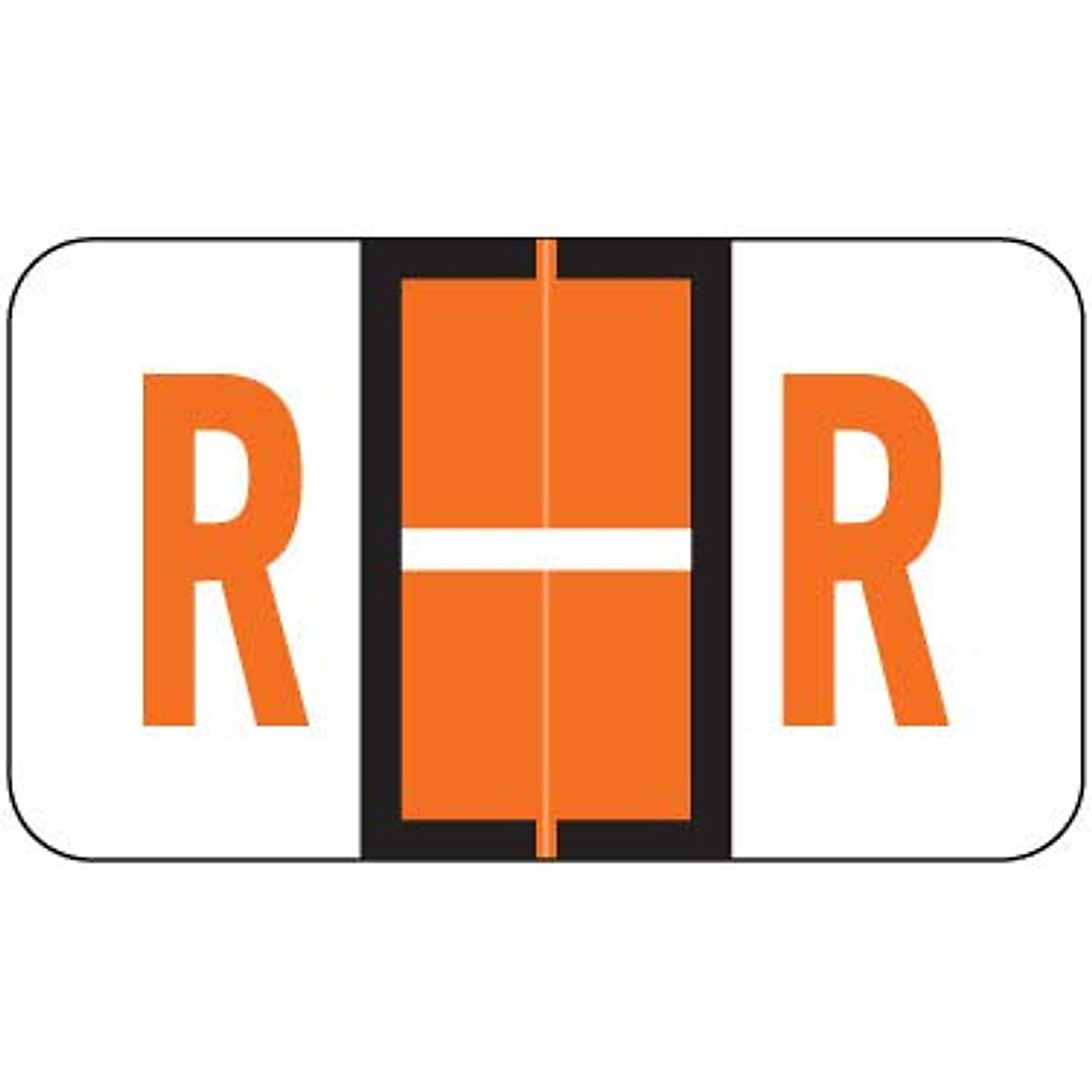Doctor Stuff - File Folder Labels, Alphabet Letter R, POS 3400 - POAM Series Compatible Alpha Stickers, Orange, 15/16" x 1-5/8", 500/Roll
