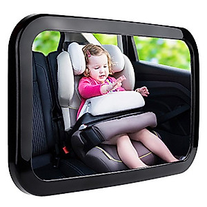 Zacro Baby Car Mirror - Fully Adjustable Shatter Proof Car Baby Mirror, Large Clear Rear Facing Seat Views for Baby Safety, Infant Travel Gear