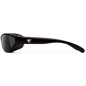 7eye Viento Wind Blocking Sunglasses, Glossy Black, Gray Lenses