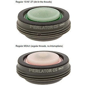 Neoperl Slim Laminar Faucet Aerator SSR Angle Hidden Directional Clear Stream M24 for Kitchen/Bathroom with Install Key (Yellow 2.2 gpm)