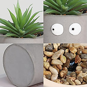 Zerzsy 3 PCS Small Budding Eye Fake Succulent Plant Pot, Mini Succulent Plant, Cute Desktop Decoration, Desktop Plant for Women Office Decoration, Cute Fake Plant Bathroom Decoration.